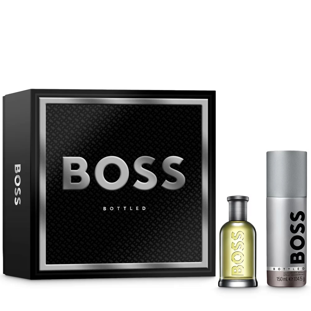 Boss Bottled For Men EDT 50ml Gift Set - perfumeuk.co.uk